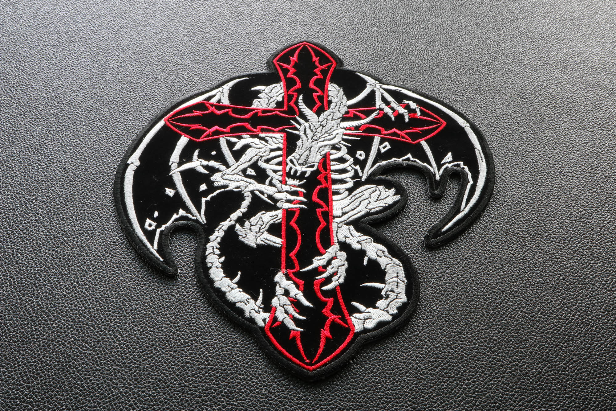 Dragon and Cross Patch, Large Skull Patches for Biker Jackets by Ivamis ...
