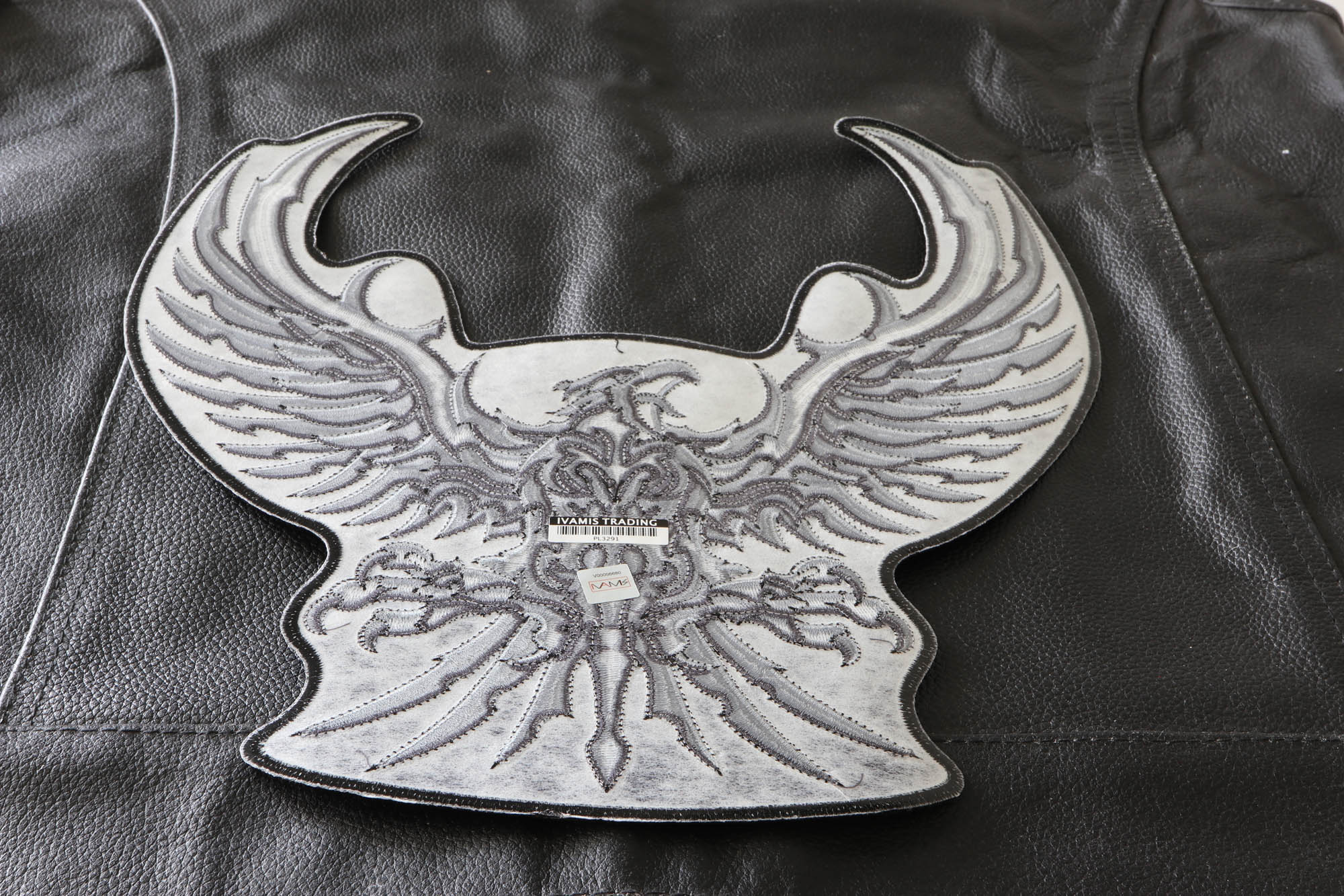 Silver Screaming Eagle With Raised Wings Large Back Patch | Eagle ...