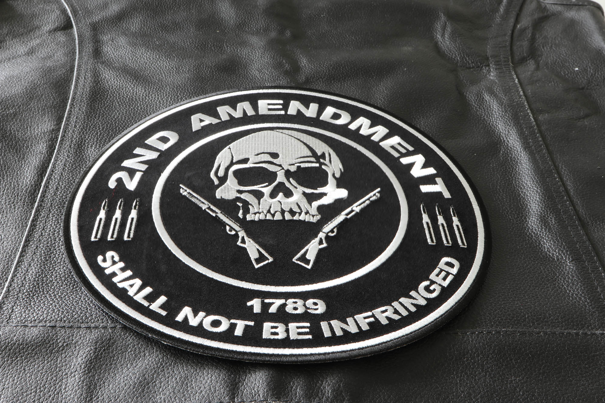 2nd Amendment Shall Not Be Infringed 1789 Skull Patch, Large Patriotic Patches by Ivamis Patches