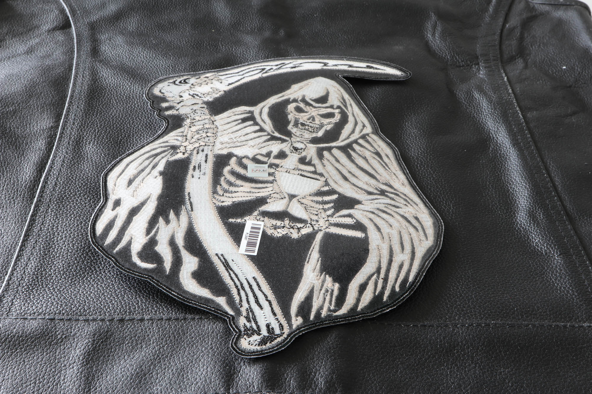 Reaper Skull Holding Sand Clock and Sickle Large Back Patch | Skull ...