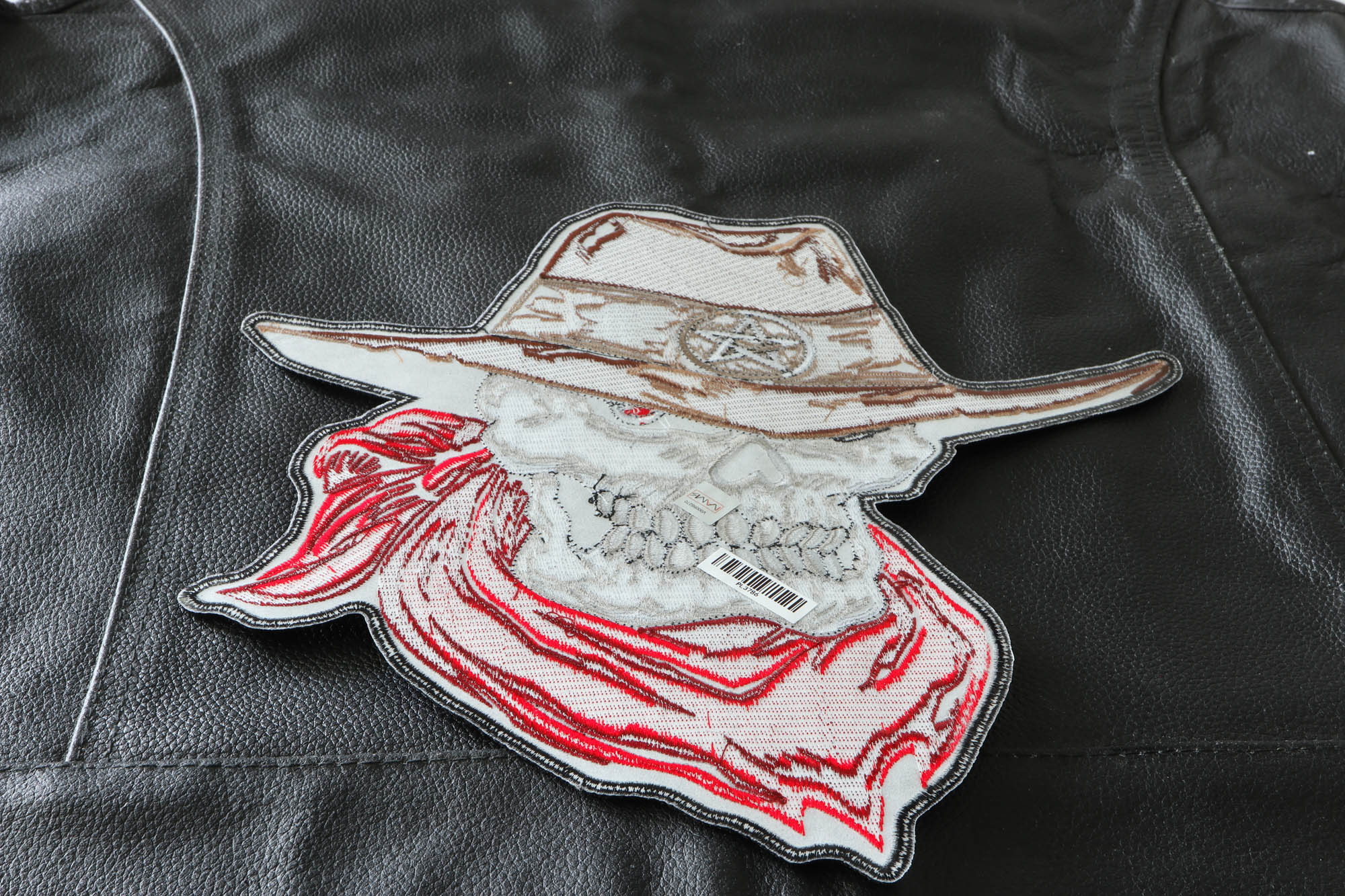 Large Cowboy Skull Patch for Back of Biker Vests - TheCheapPlace