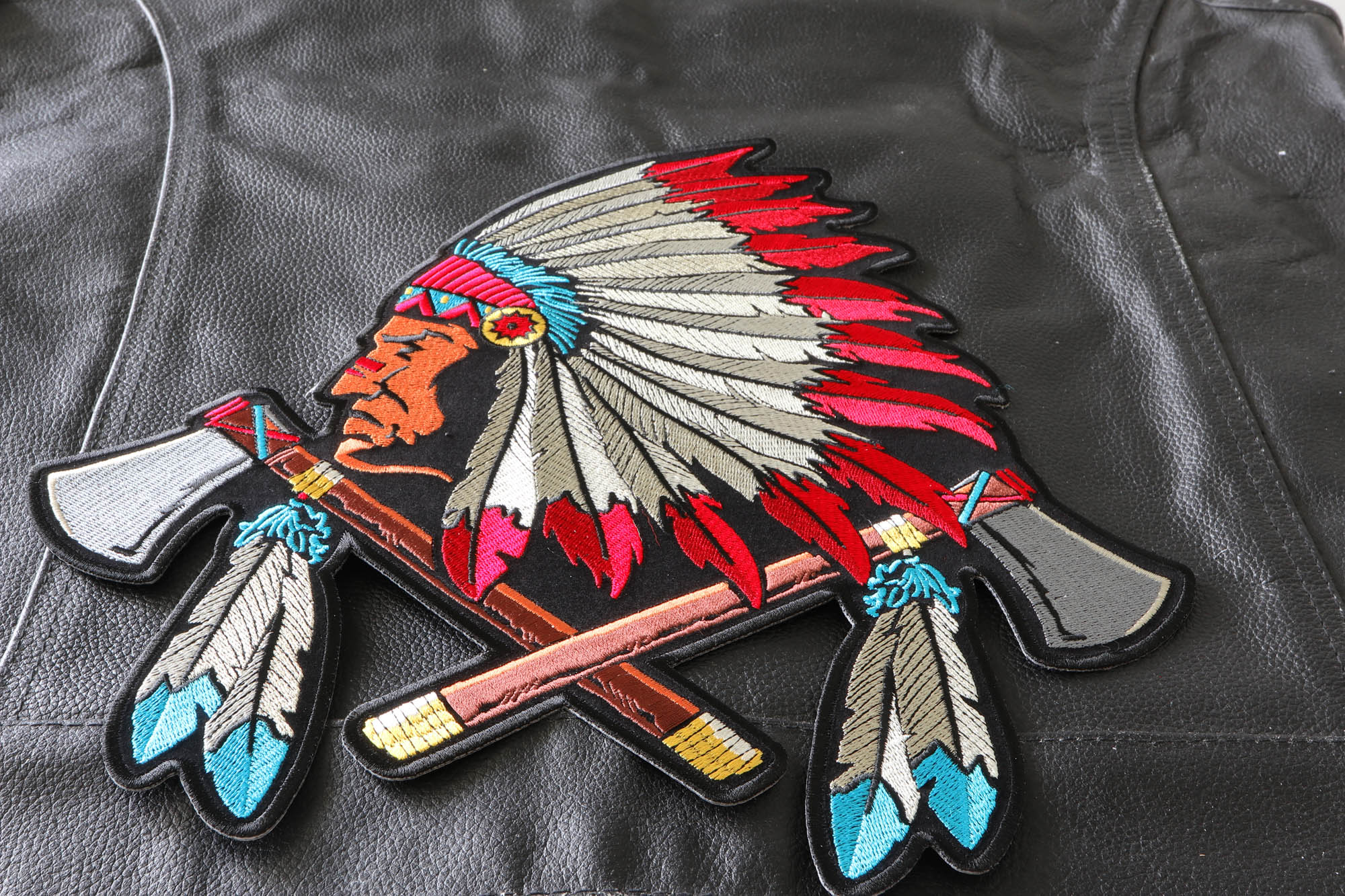 Indian Axes and Feathers Patch, Large Indian Patches by Ivamis Patches