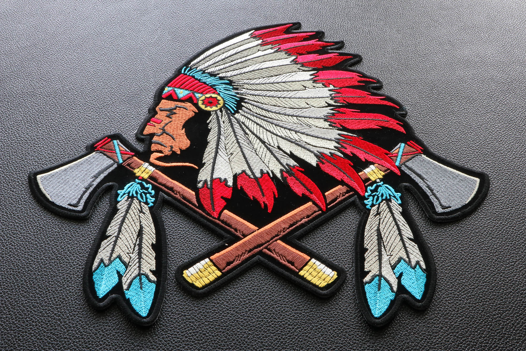 Indian Axes and Feathers Patch, Large Indian Patches by Ivamis Patches