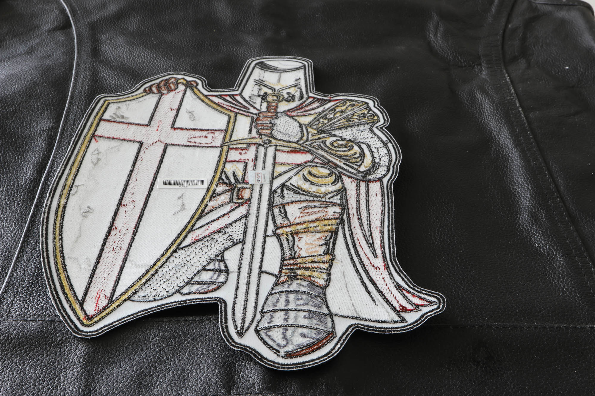 White and Red Crusader Knight Large Christian Back Patch | Christian ...