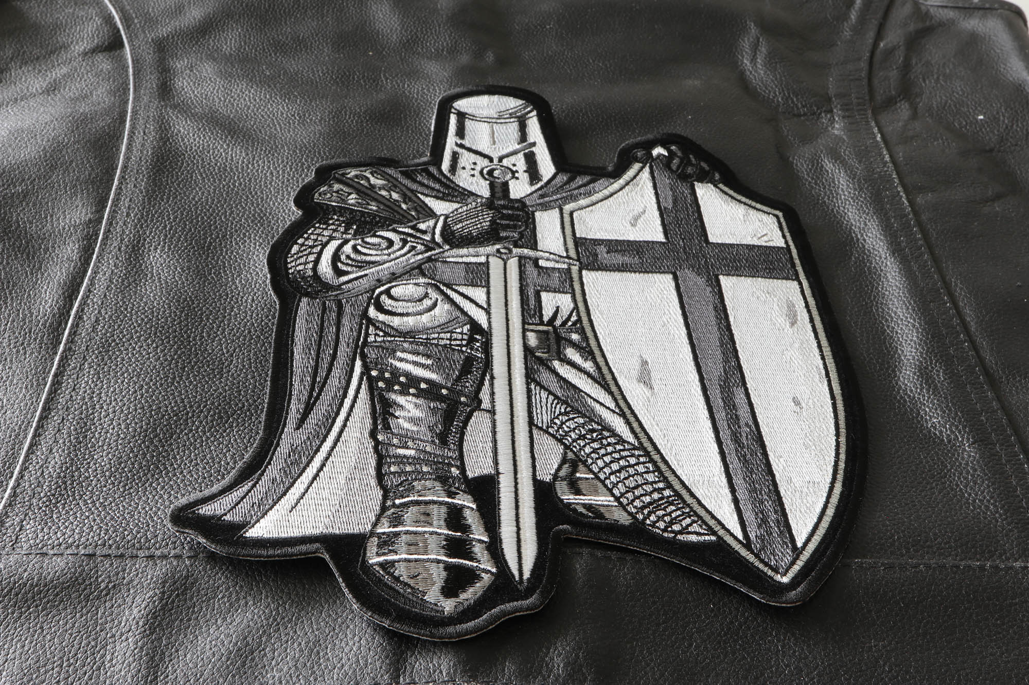 Kneeled Knight Patch, Large Christian Back Patches by Ivamis Patches
