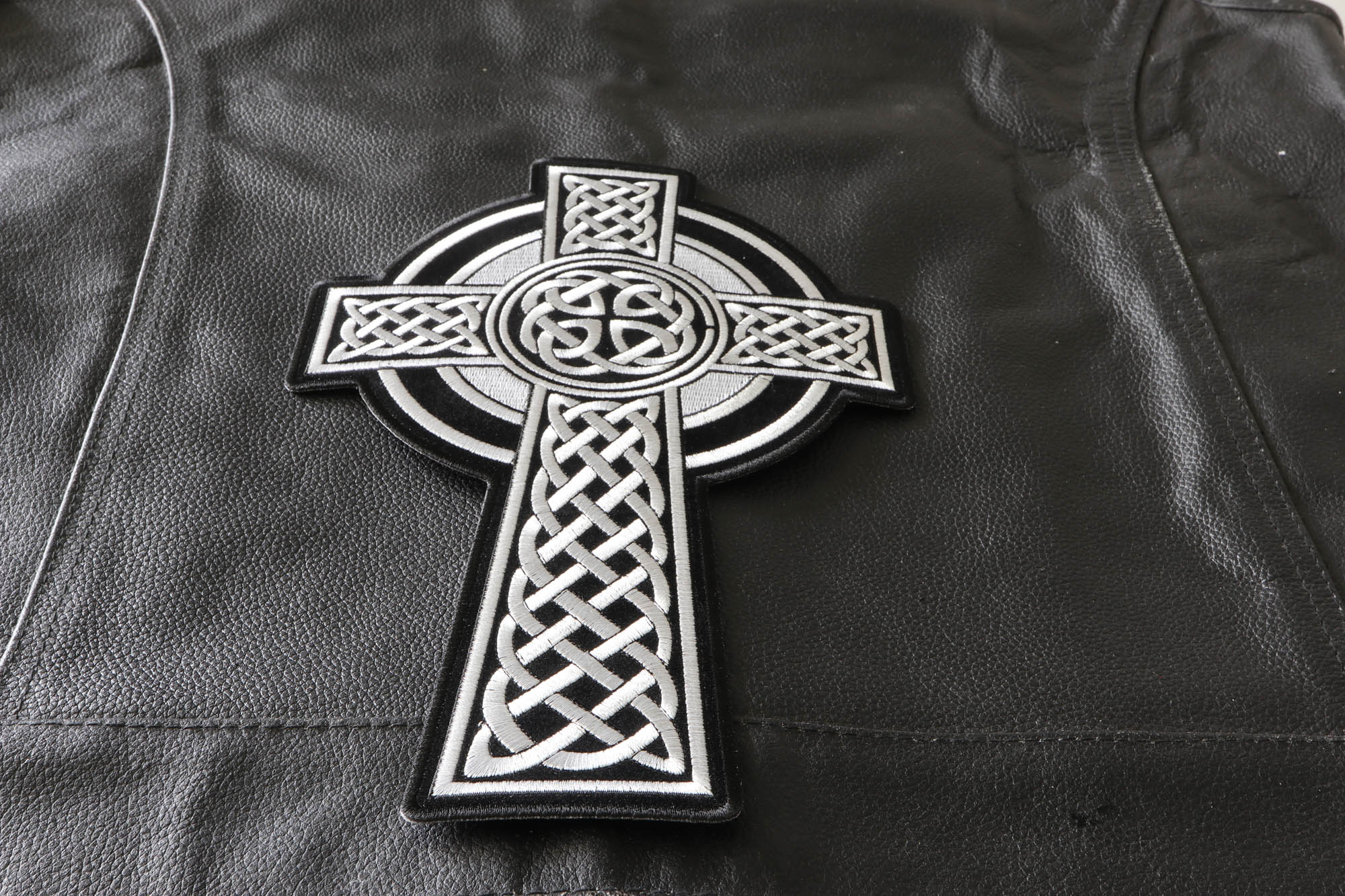 Celtic Cross Patch, Large Christian Back Patches by Ivamis Patches