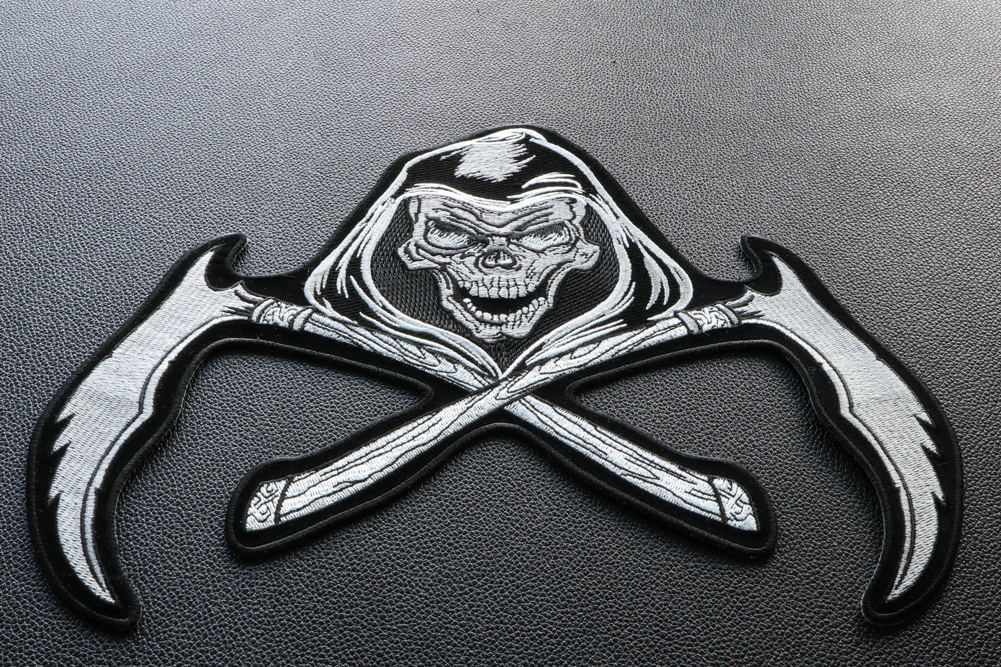 Reaper and Scythes Patch, Large Skull Patches for Biker Jackets by ...