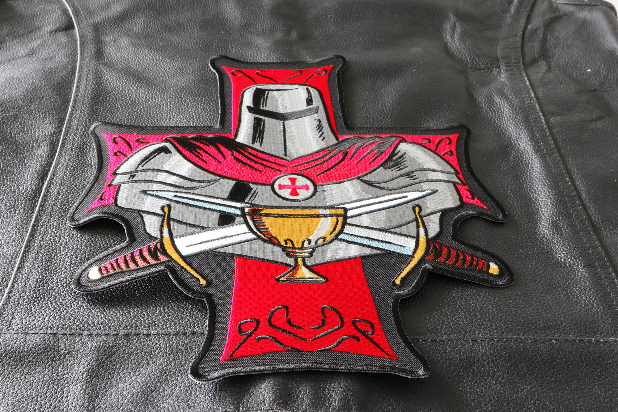Knight Templar Holy Grail Patch, Large Christian Back Patches by Ivamis ...