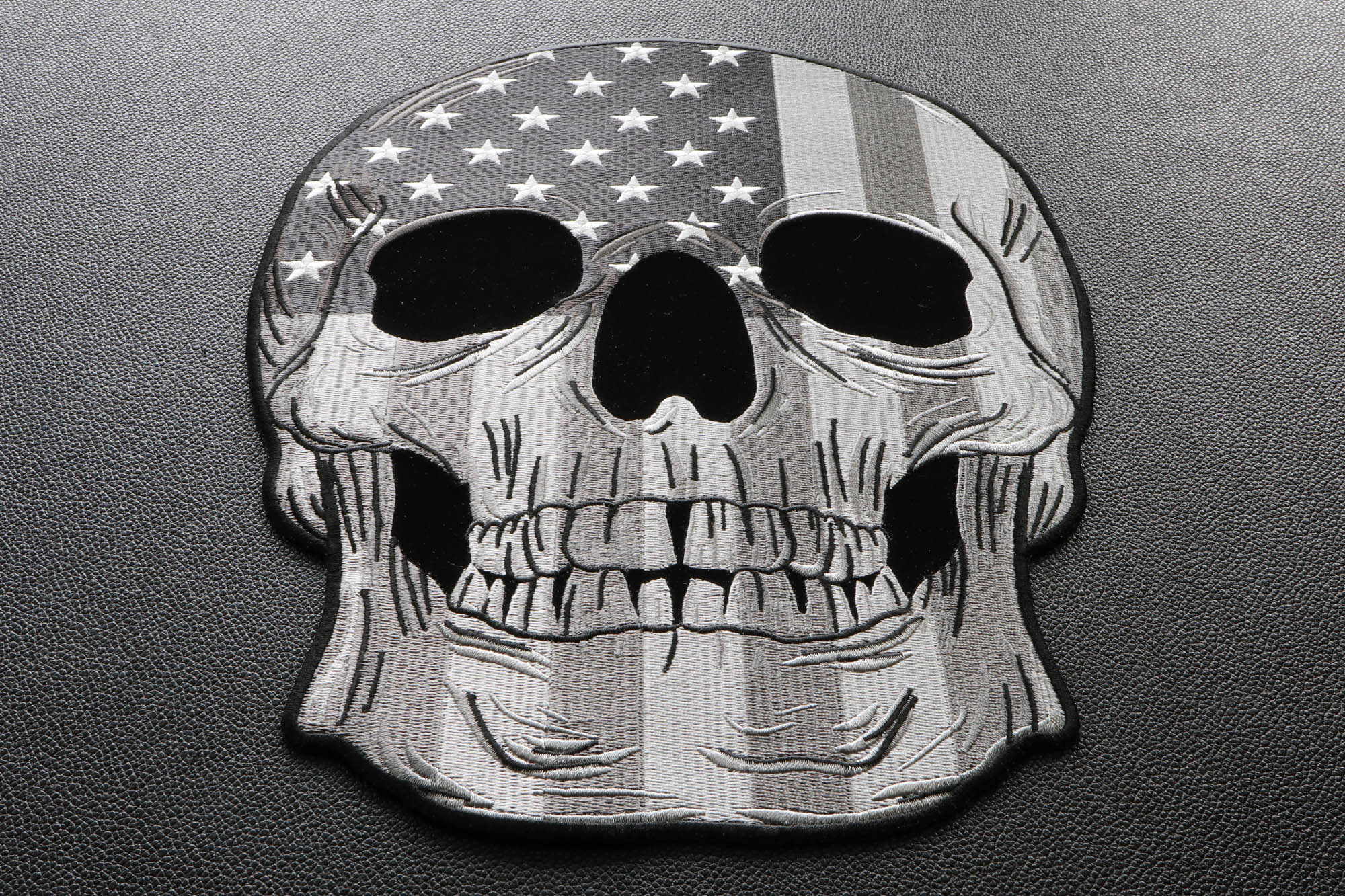 American Flag Skull Patch, Large Skull Patches for Biker Jackets by ...