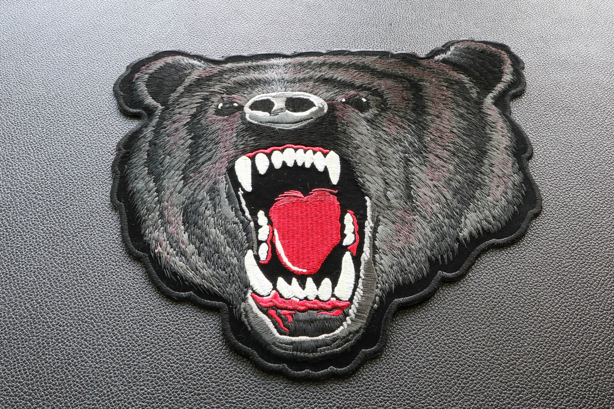 Black Bear Patch, Large Animal Patches for Jackets by Ivamis Patches