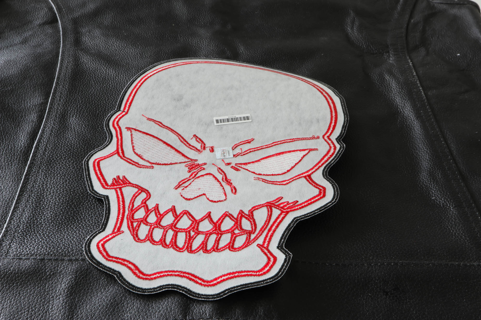 Red Skull Embroidered Iron on Patch - TheCheapPlace