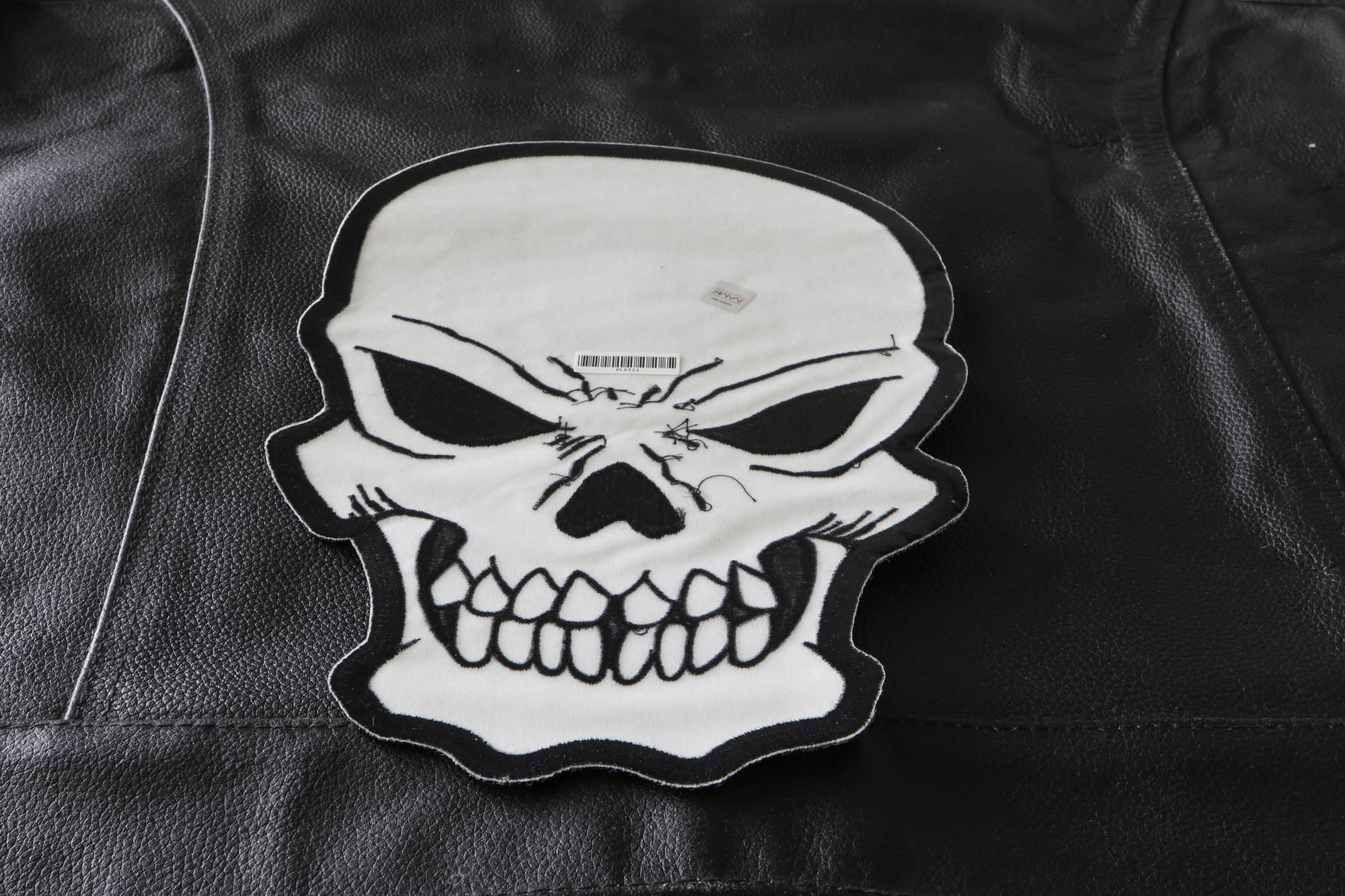 Reflective Skull Embroidered Iron on Patch - TheCheapPlace