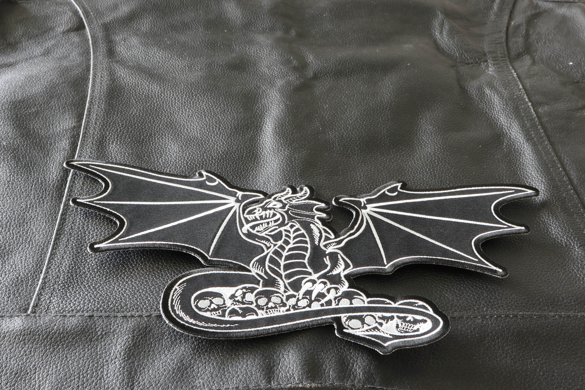 Dragon and Skulls Patch, Large Animal Patches for Jackets by Ivamis Patches