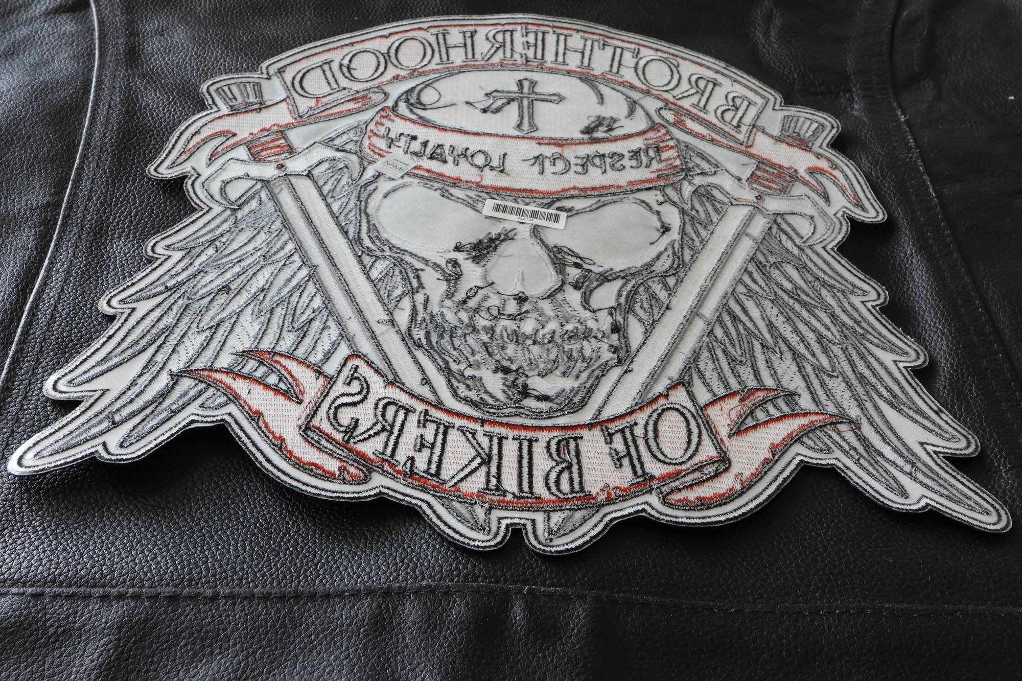 Brotherhood of Bikers Respect and Loyalty Skull Large Biker Back Patch ...
