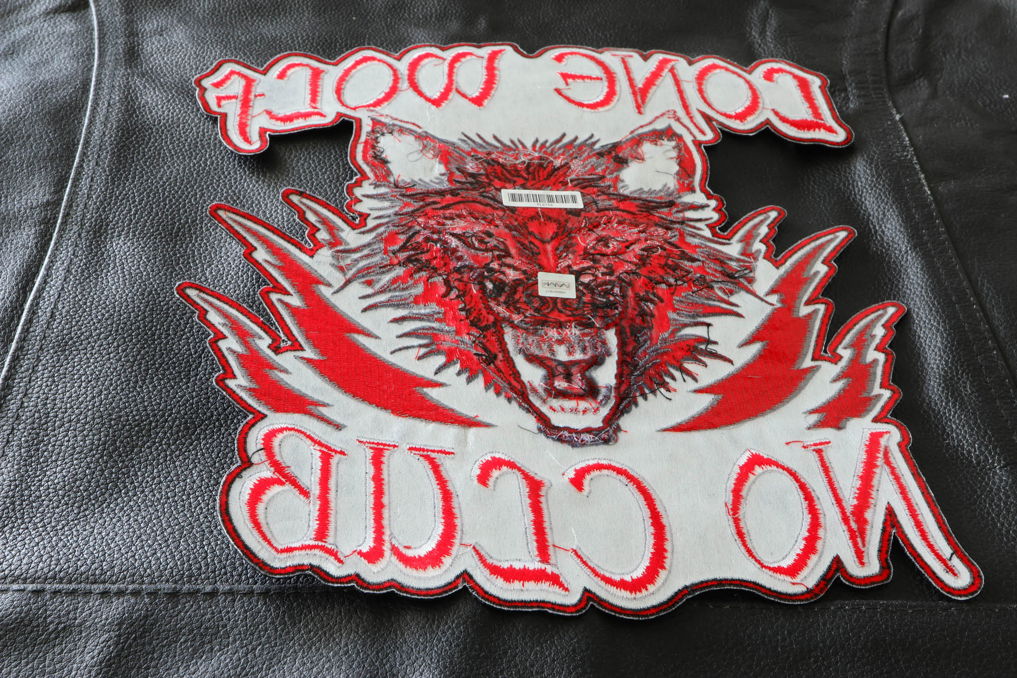 Lone Wolf No Club Large Biker Back Patch - TheCheapPlace