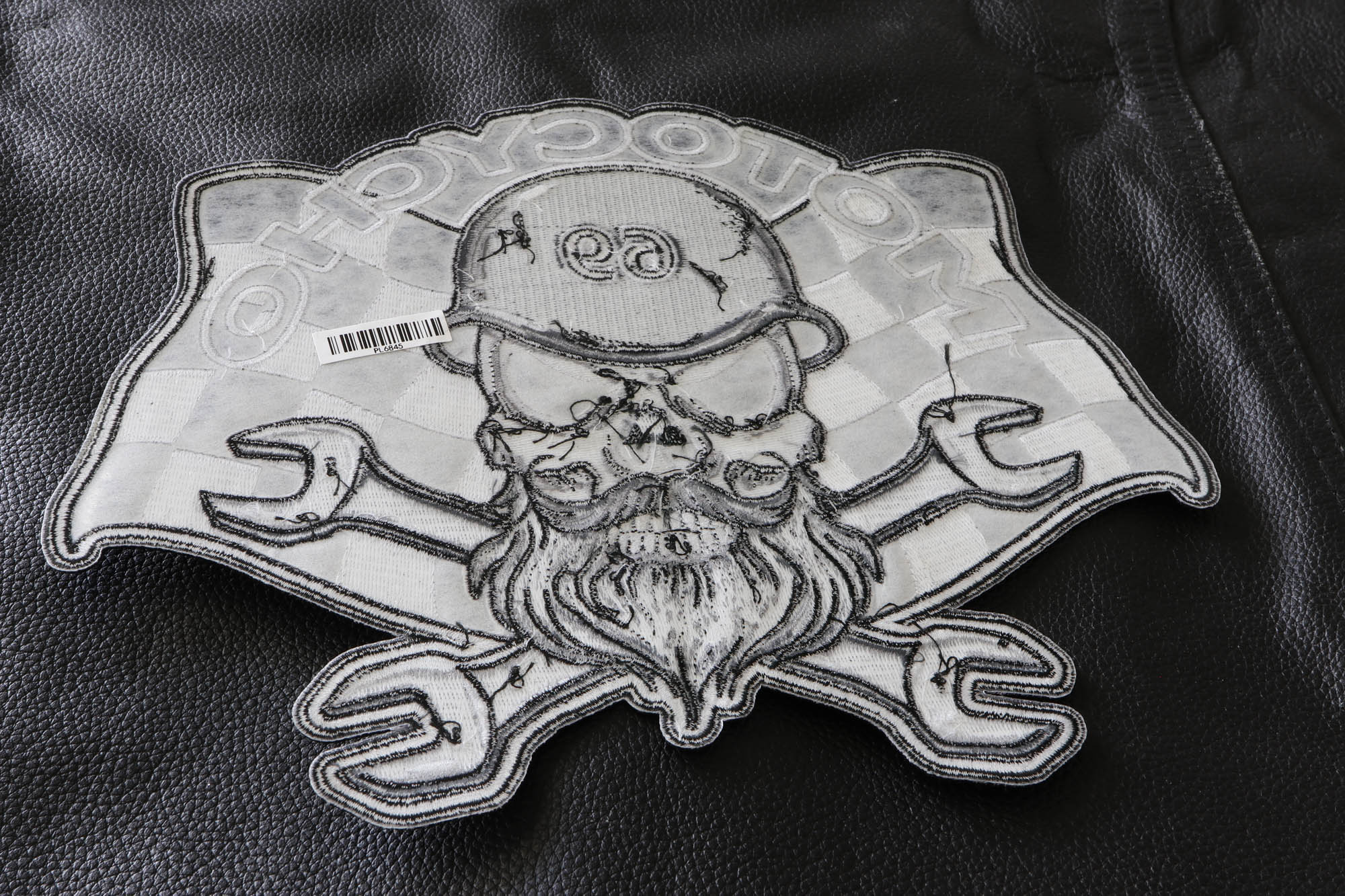 Motocycho Bearded skull Large Biker Back Patch Iron On - TheCheapPlace