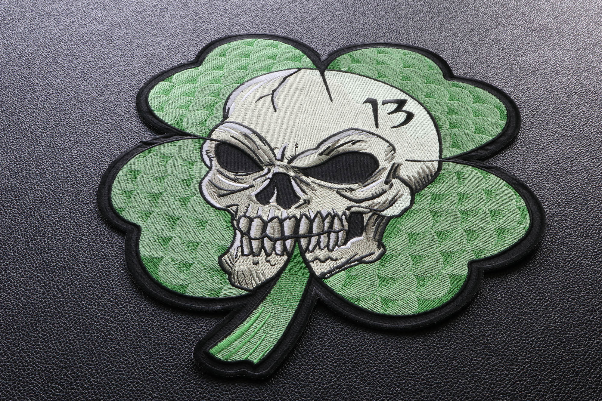 Clover Skull Patch, Large Skull Patches by Ivamis Patches