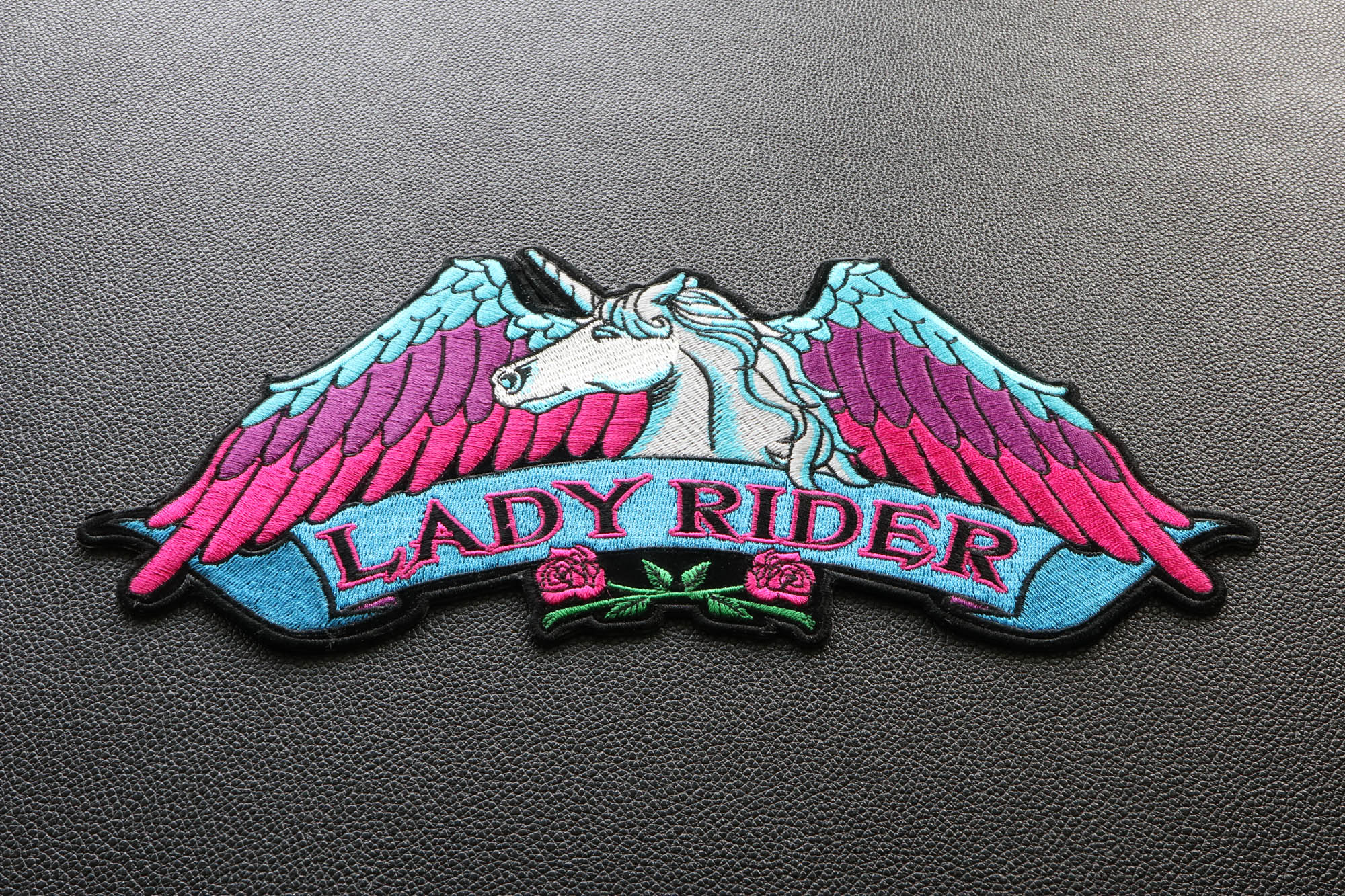Lady Rider Unicorn Patch, Large Biker Back Patches for Leather Vests by ...