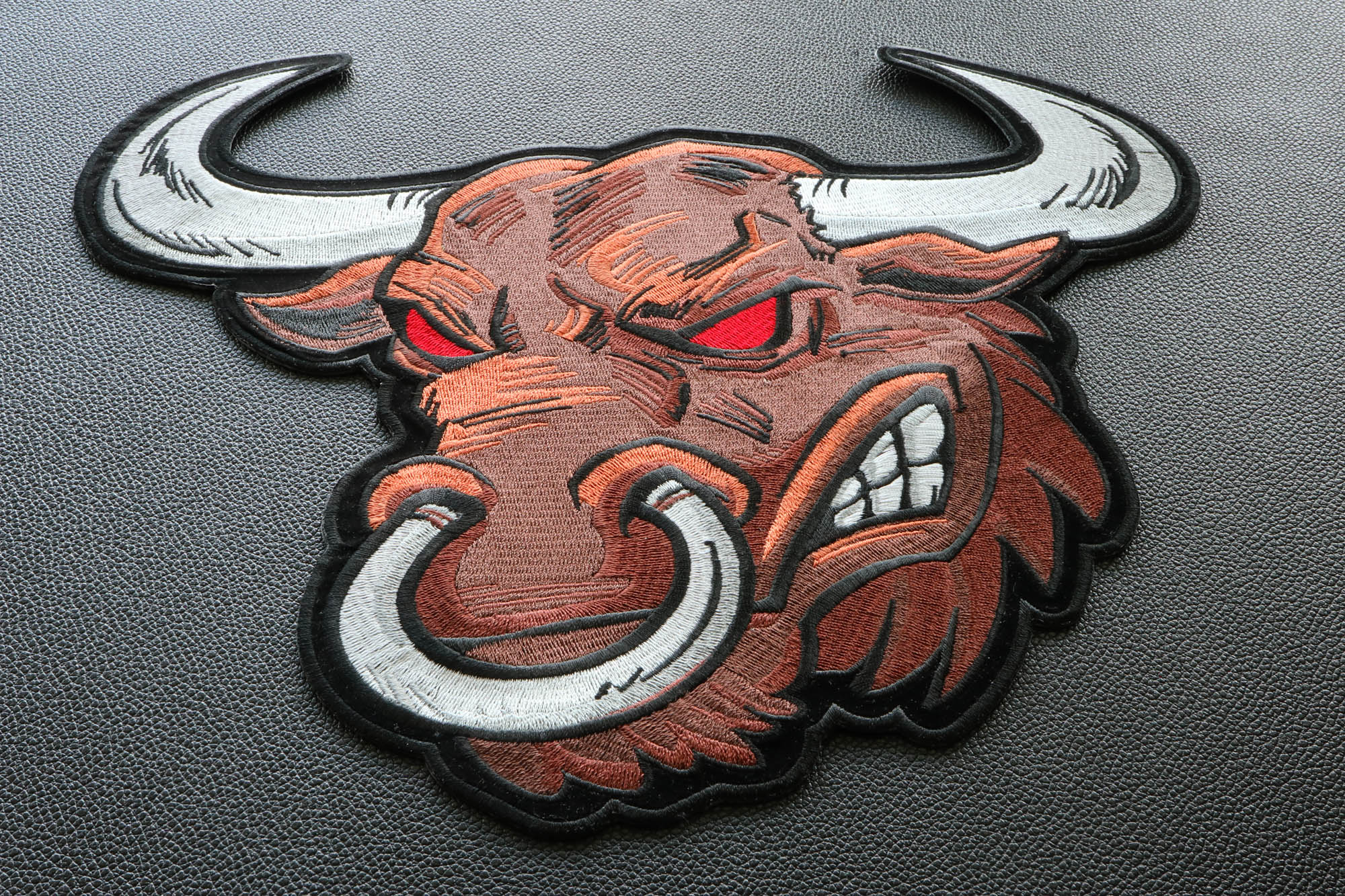 Angry Bull Patch, Large Animal Patches for Jackets by Ivamis Patches