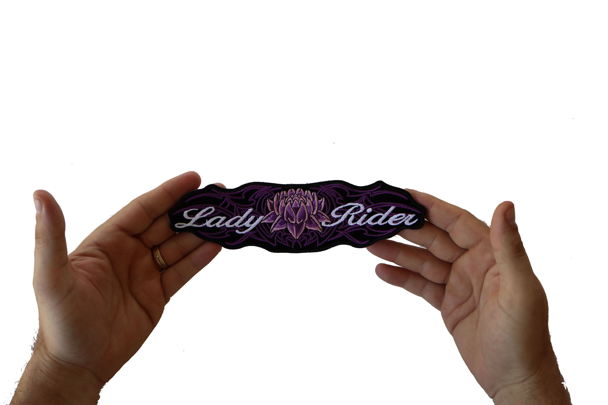 Lady Rider Purple Tribal Design Patch Large