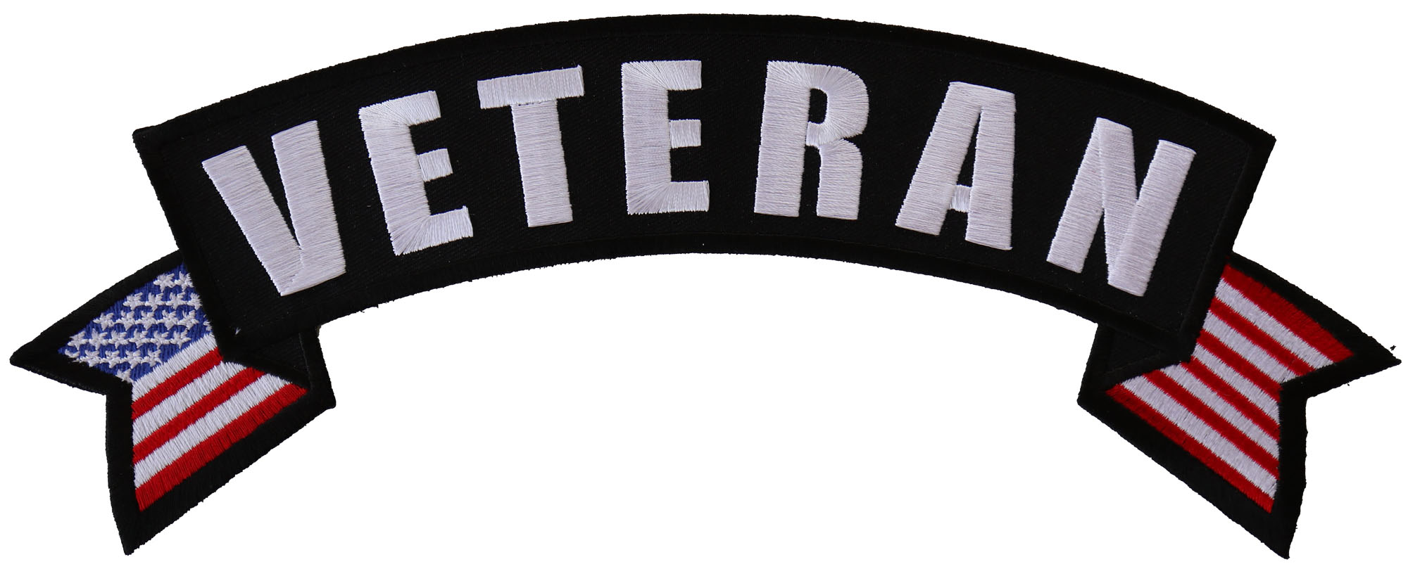Veteran Patch, US Flag Large Rocker Patch by Ivamis Patches