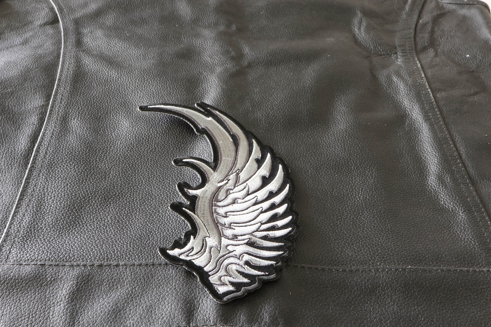 Right Silver Eagle Wing Patch, Large Eagle Back Patches by Ivamis Patches