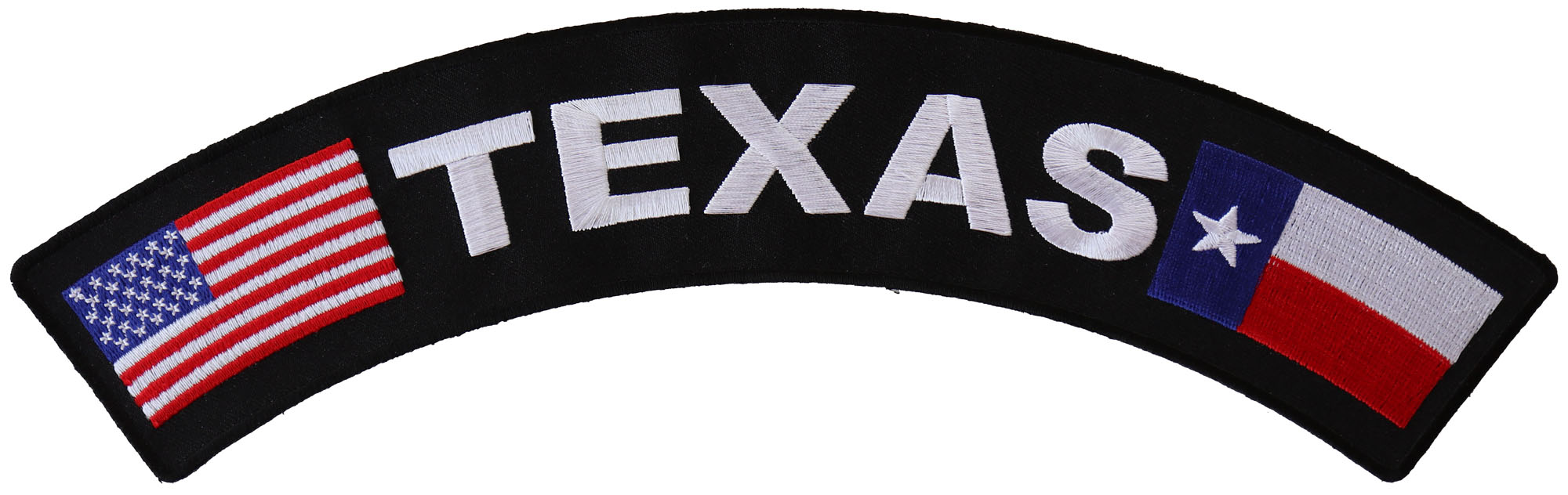 Texas Large Rocker With US and Texas Flags Patch | Embroidered Patches ...