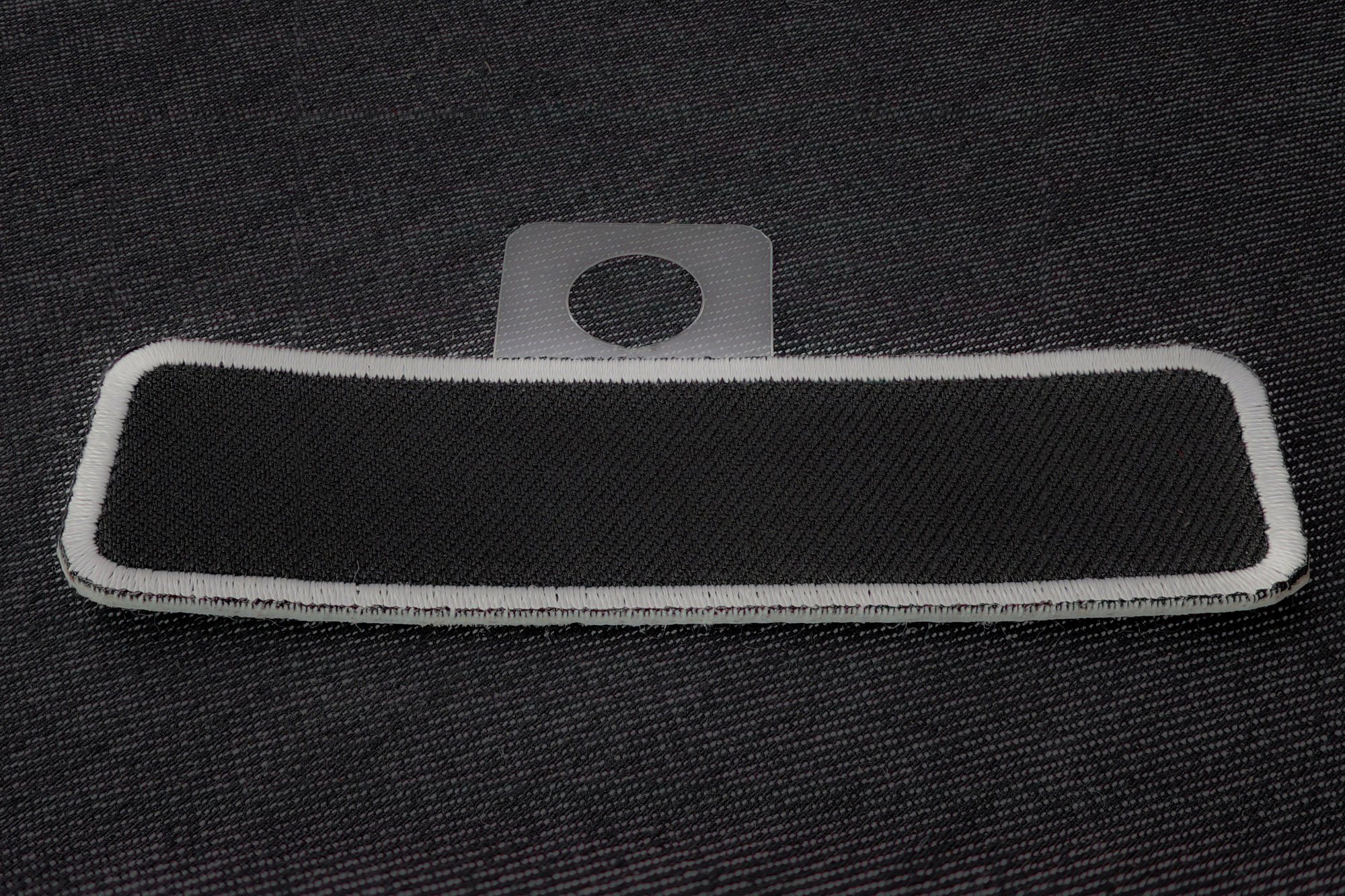 Blank Name Tag Patch White Border | Embroidered Patches by Ivamis Patches