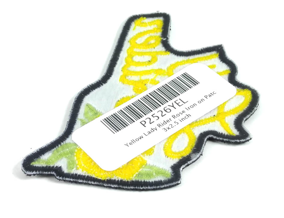 Yellow Lady Rider Rose Patch | Ladies Patches -TheCheapPlace