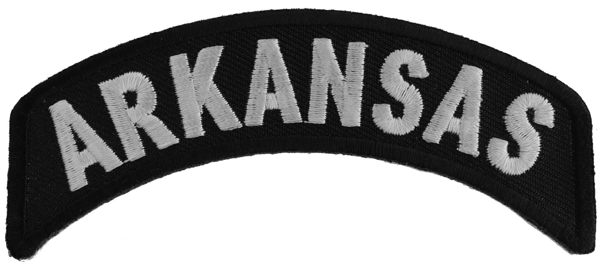 Arkansas State Embroidered Small Iron On Rocker Patch by Ivamis Patches