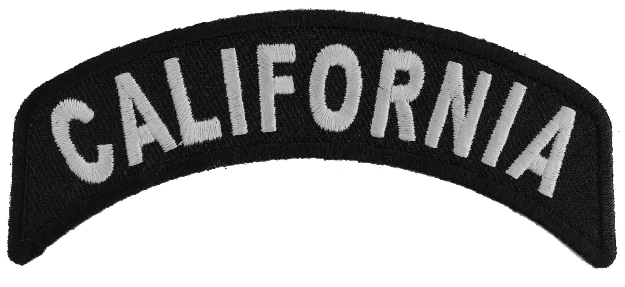 California State Embroidered Small Iron On Rocker Patch by Ivamis Patches