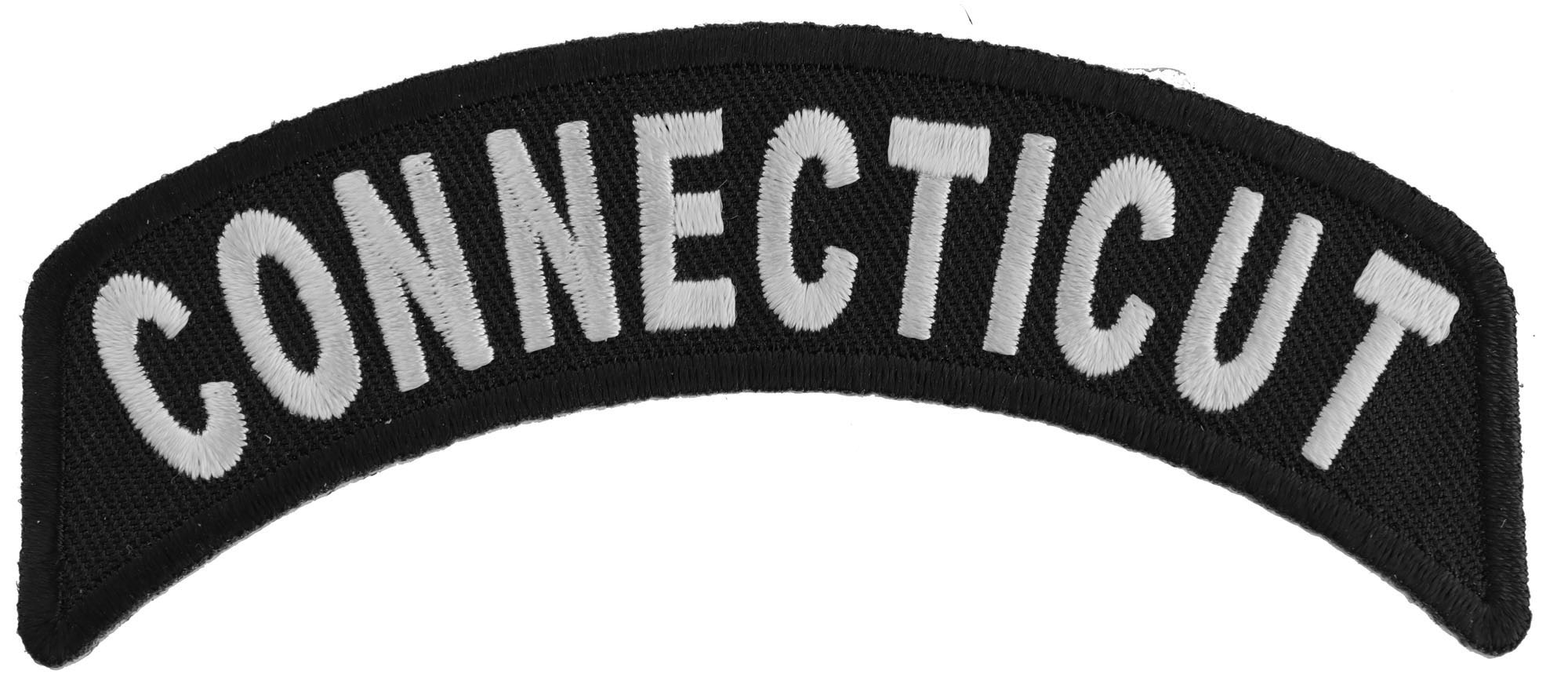 Connecticut State Embroidered Small Iron On Rocker Patch by Ivamis Patches