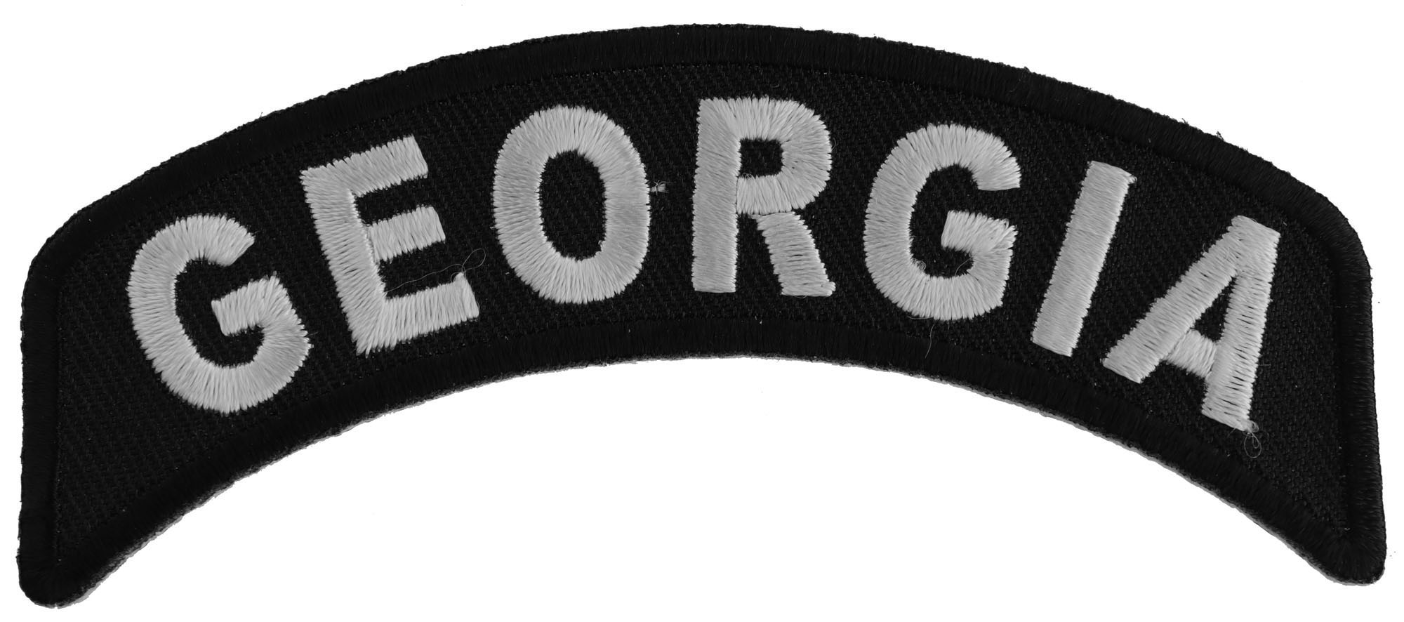 Georgia State Embroidered Small Iron On Rocker Patch by Ivamis Patches