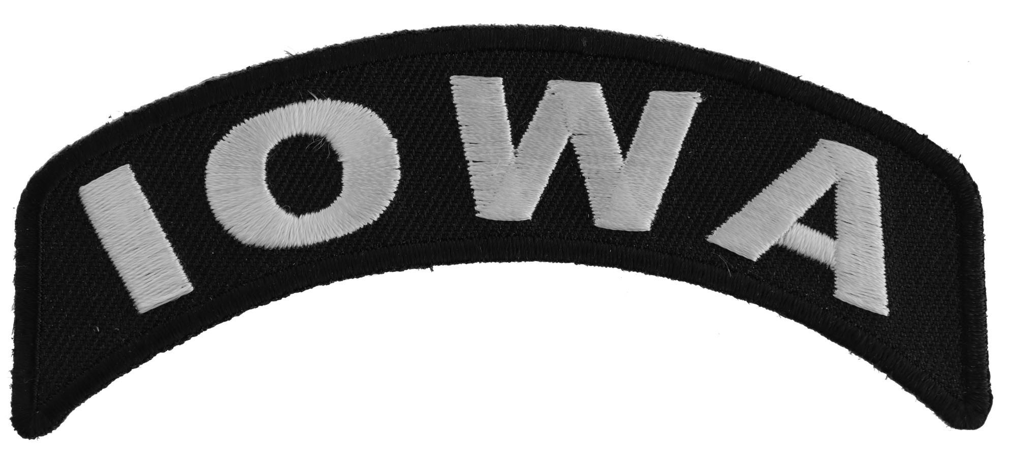 Iowa State Embroidered Small Iron On Rocker Patch by Ivamis Patches