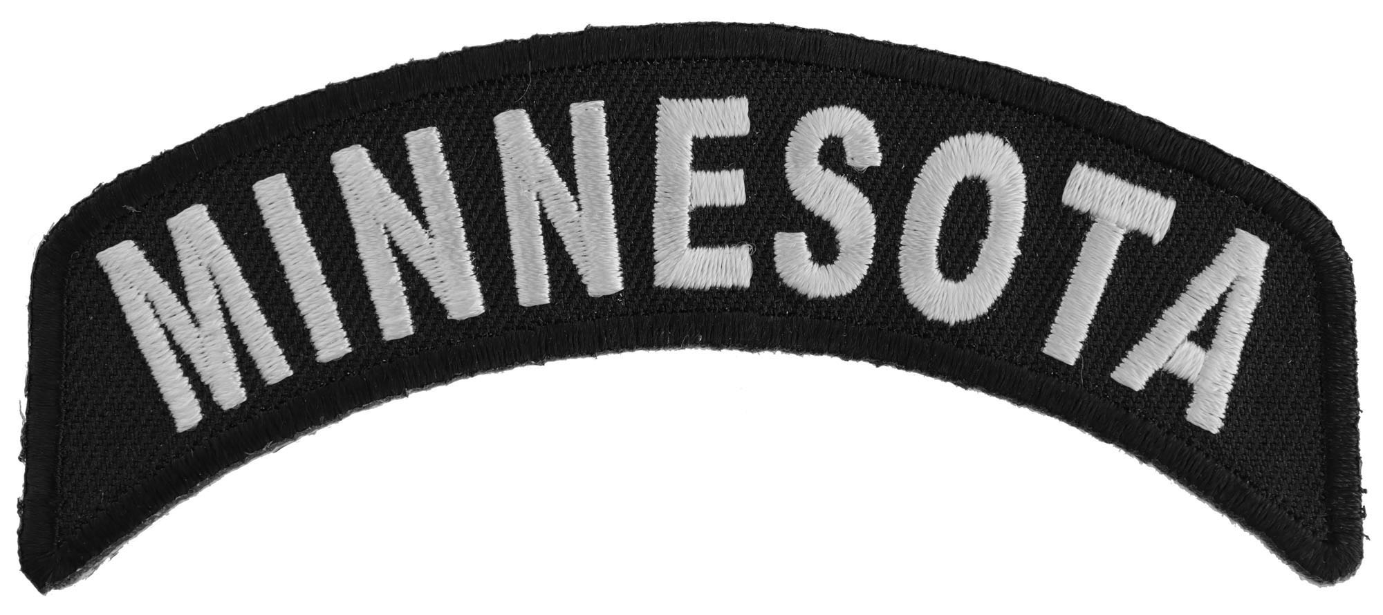 Minnesota State Embroidered Small Iron On Rocker Patch by Ivamis Patches