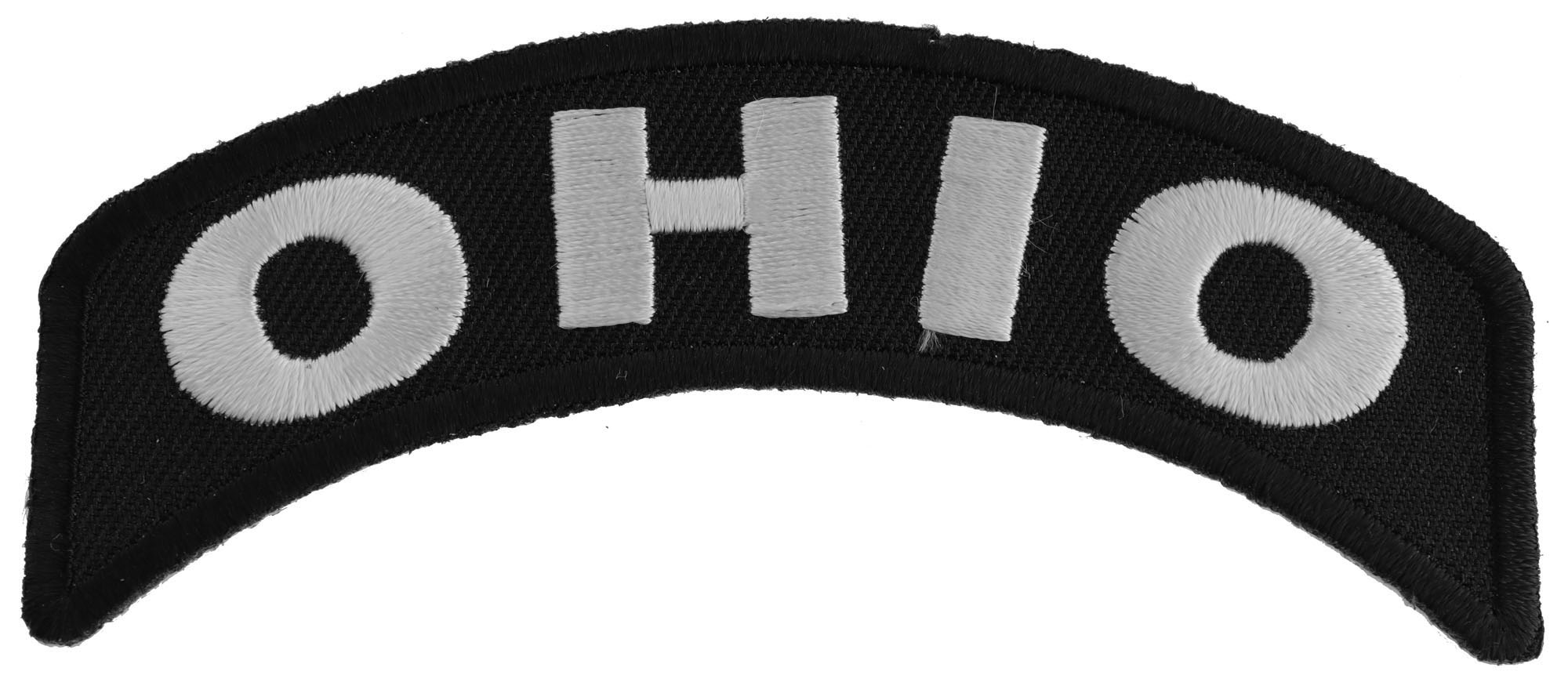 Ohio State Embroidered Small Iron On Rocker Patch by Ivamis Patches