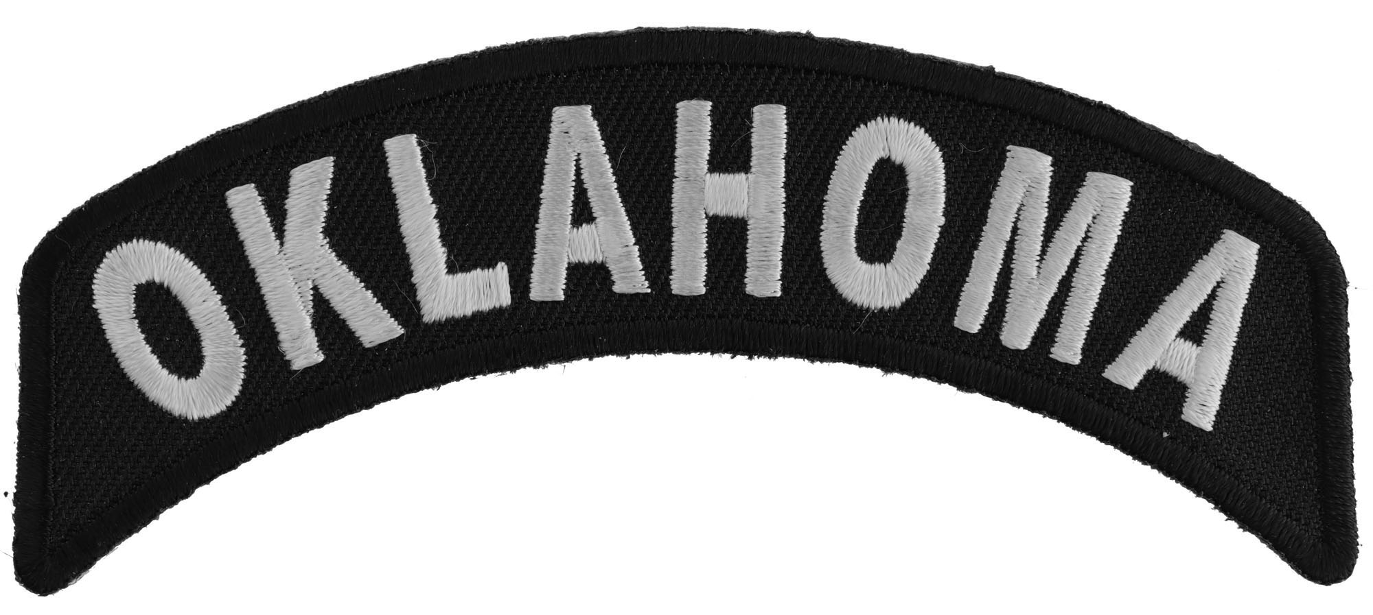 Oklahoma State Embroidered Small Iron On Rocker Patch by Ivamis Patches