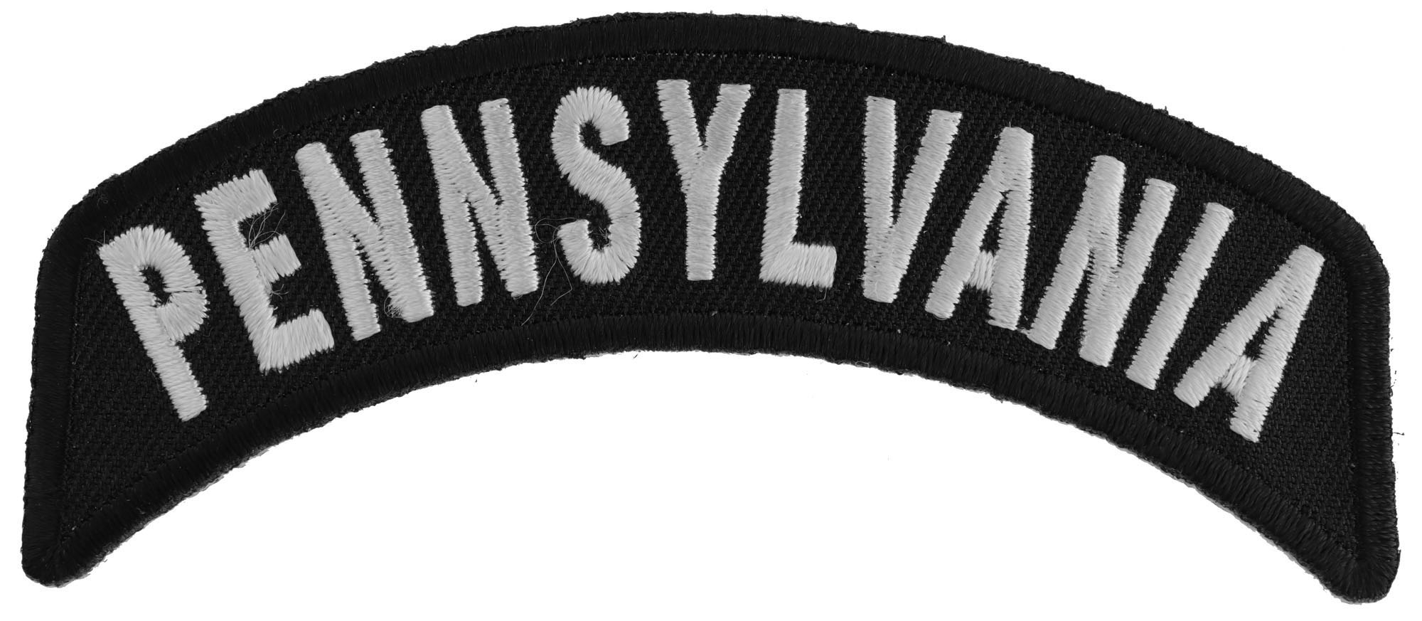 Pennsylvania State Embroidered Small Iron On Rocker Patch by Ivamis Patches