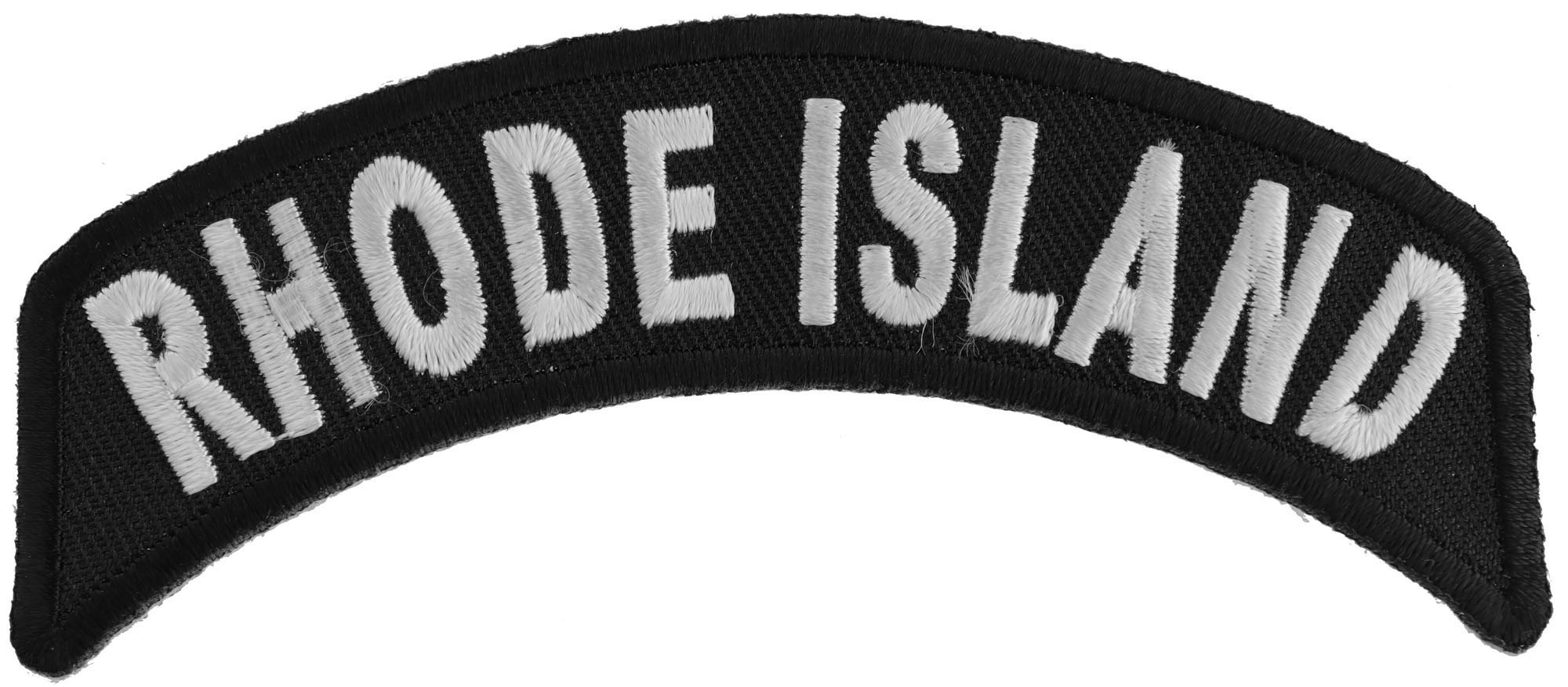 Rhode Island State Embroidered Small Iron On Rocker Patch by Ivamis Patches