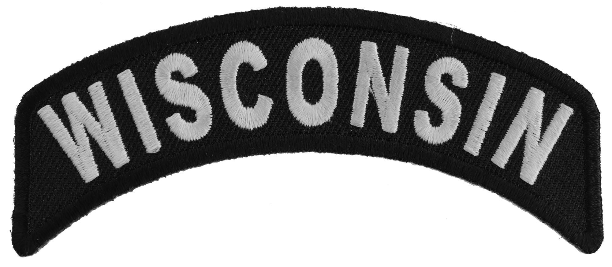 Wisconsin State Embroidered Small Iron On Rocker Patch by Ivamis Patches