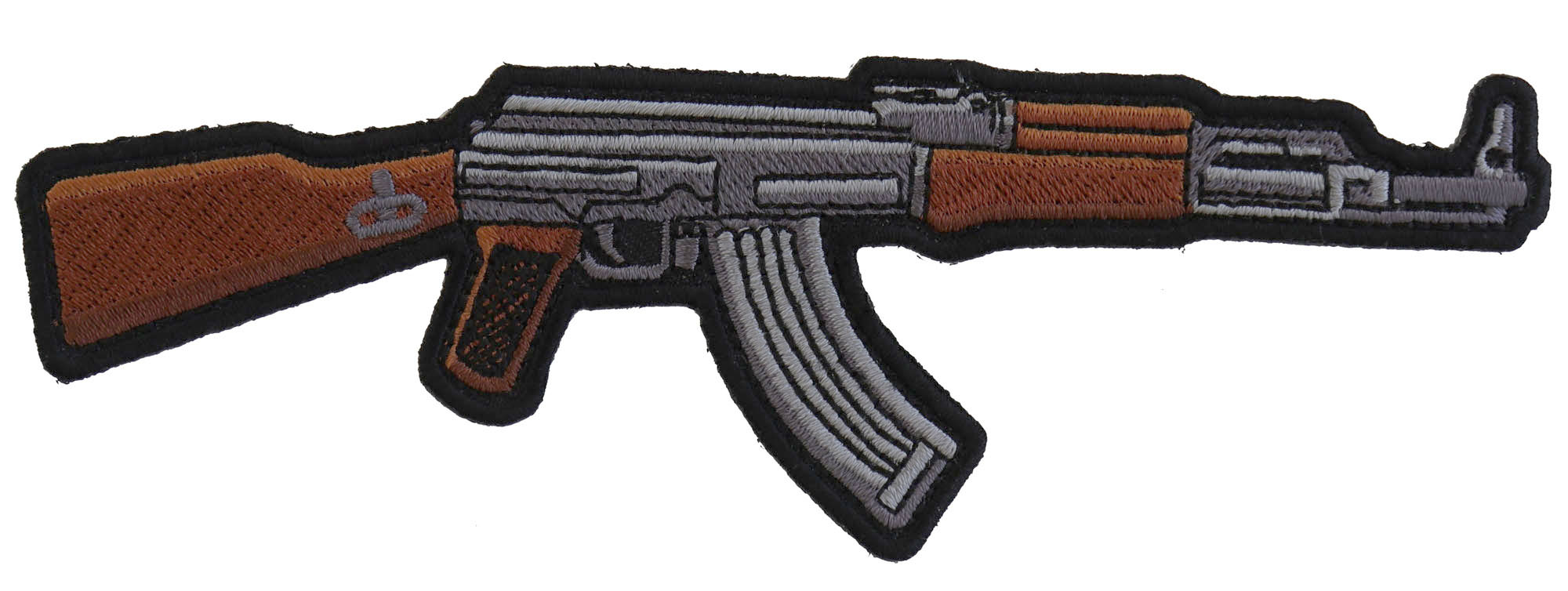 AK-47 Embroidered Gun Patch Points Right | Embroidered Patches by ...