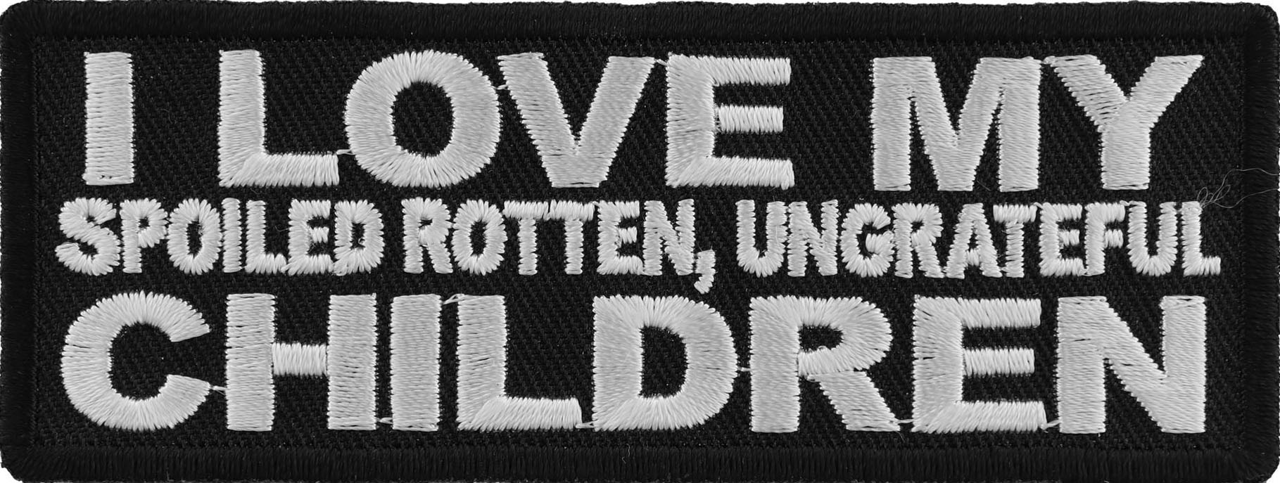 I Love My Spoiled Rotten Ungrateful Children Funny Iron on Patch - Iron ...