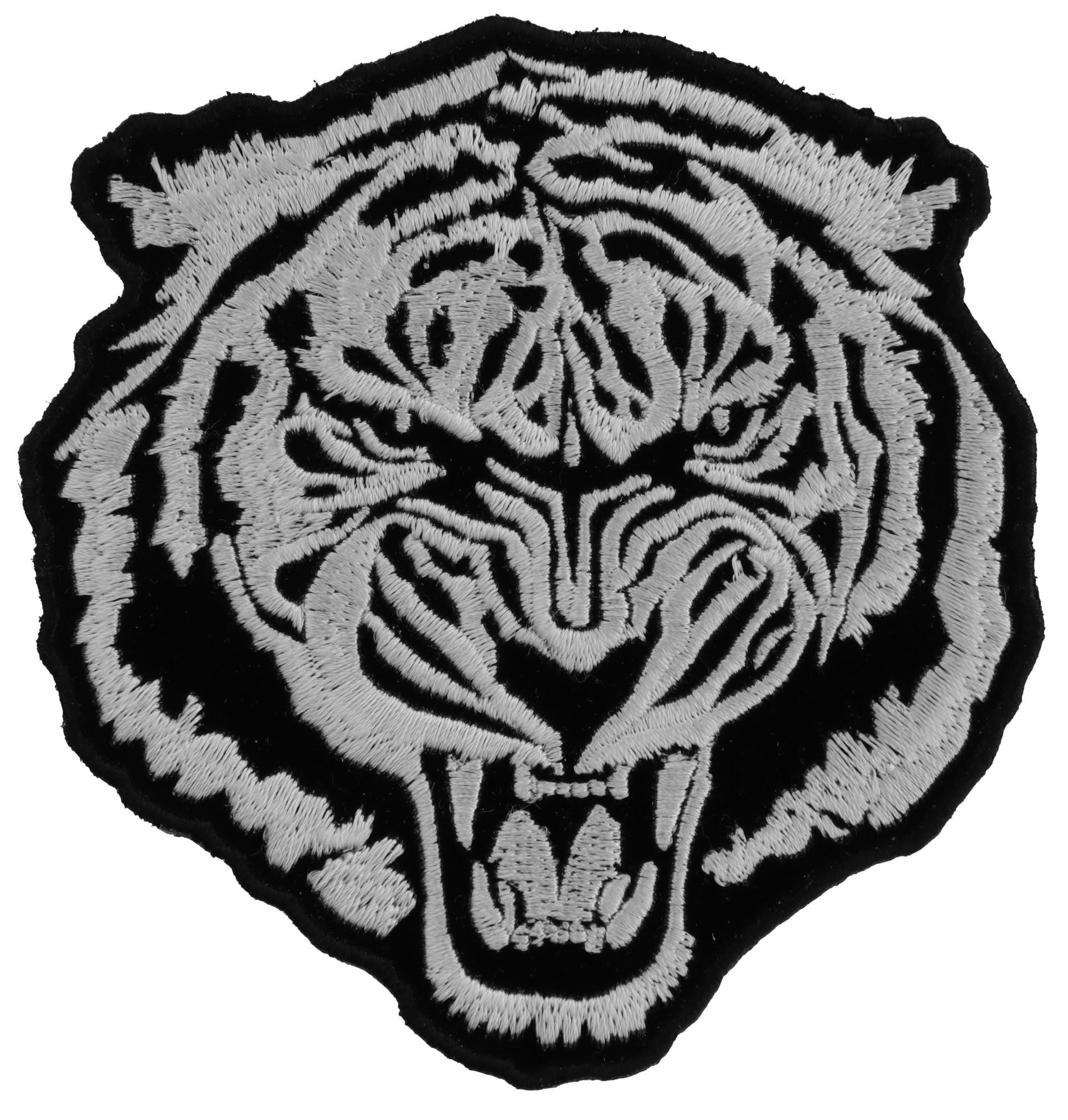 Small White Baron Tiger Patch | Embroidered Patches by Ivamis Patches