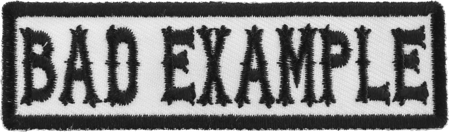 Bad Example Patch, Motorcycle Club Patches for Bikers by Ivamis Patches