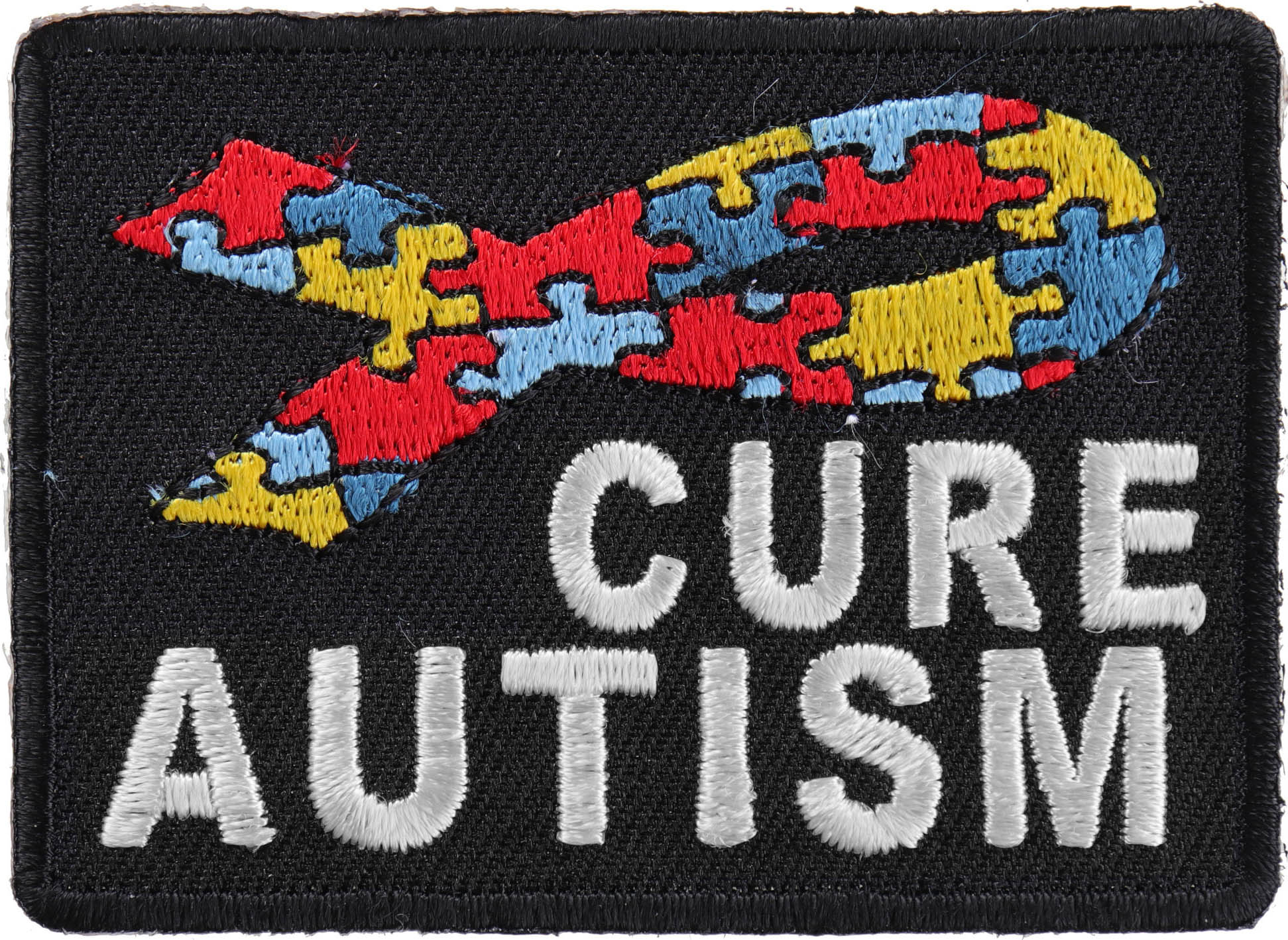 Cure Autism Puzzle Pieces Ribbon Patch | Embroidered Patches by Ivamis ...