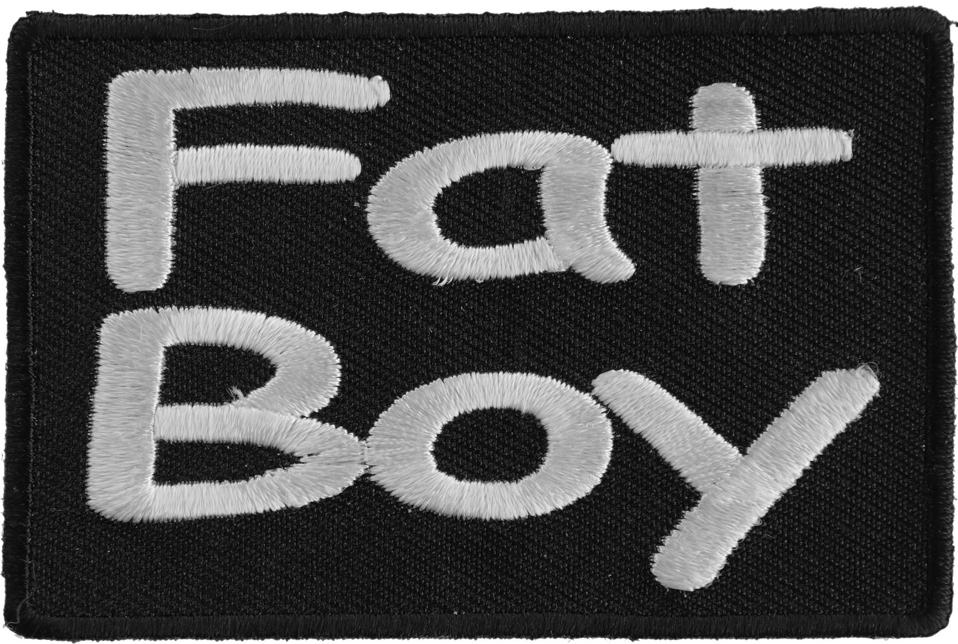 Fat Boy Patch, Biker Sayings by Ivamis Patches