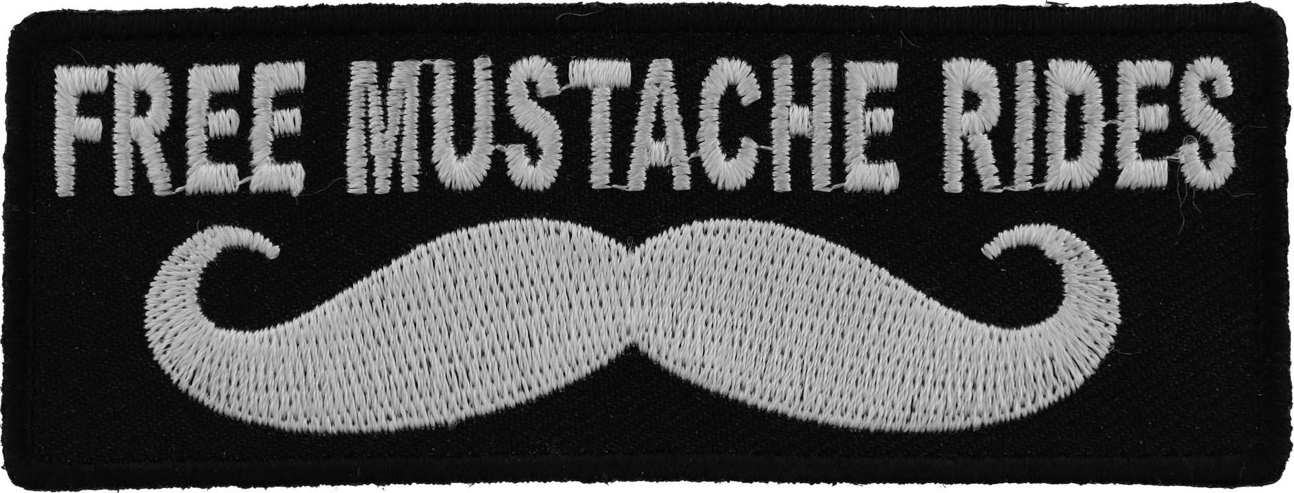 Free Mustache Rides Patch, Funny Patches for Adults by Ivamis Patches