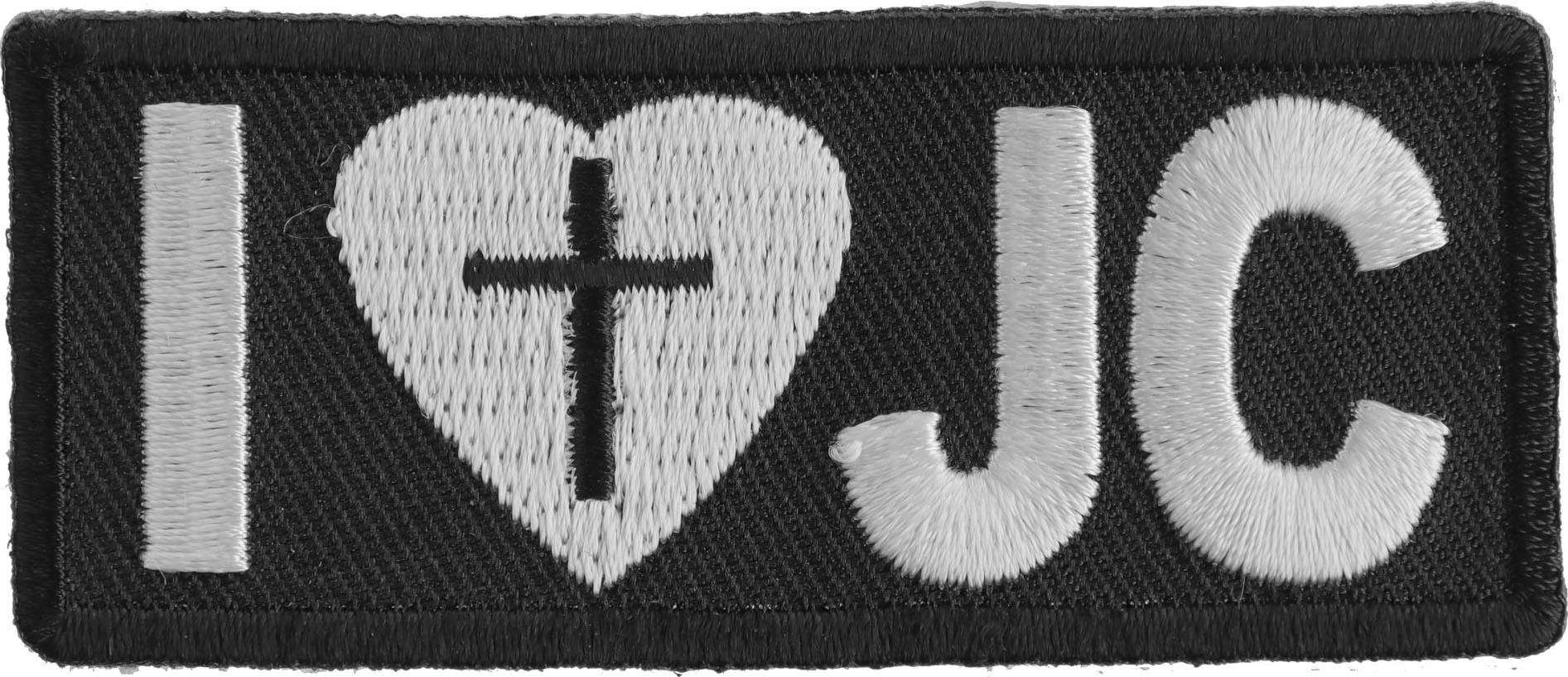 I Love JC Embroidered Iron On Patch | Embroidered Patches by Ivamis Patches