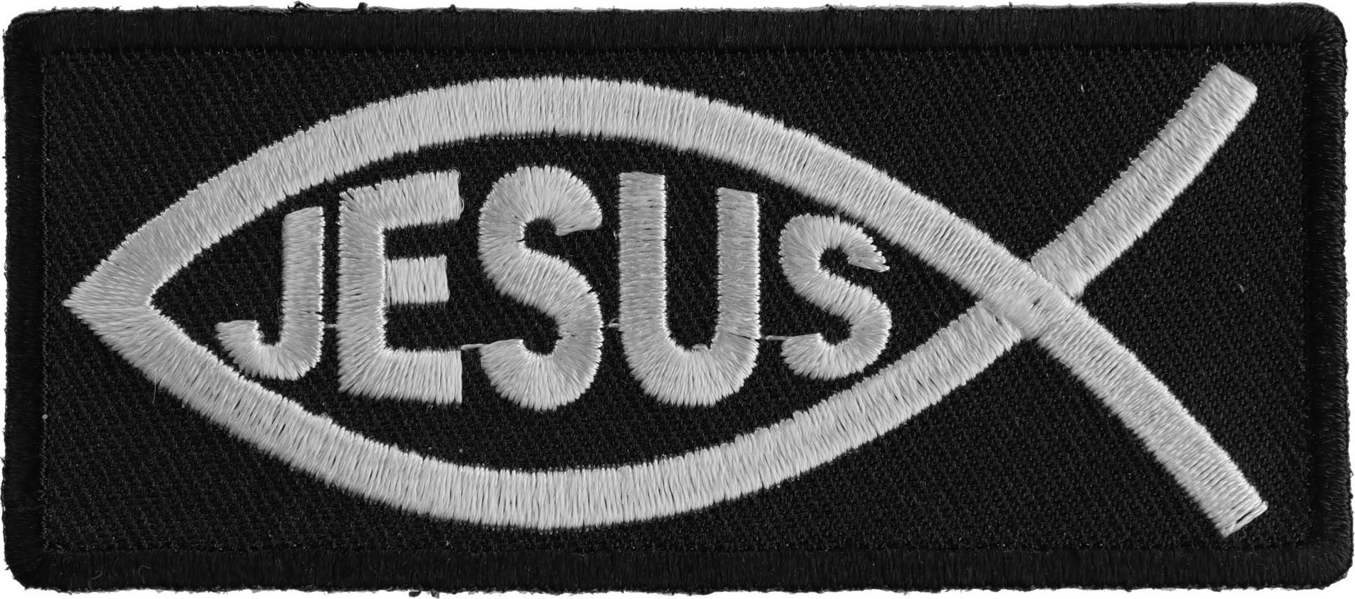 Jesus Fish Embroidered Iron On Patch | Embroidered Patches by Ivamis ...
