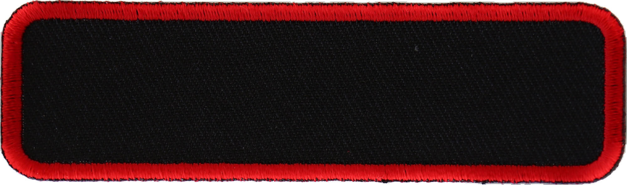 Blank Name Tag Patch Red Border | Embroidered Patches by Ivamis Patches